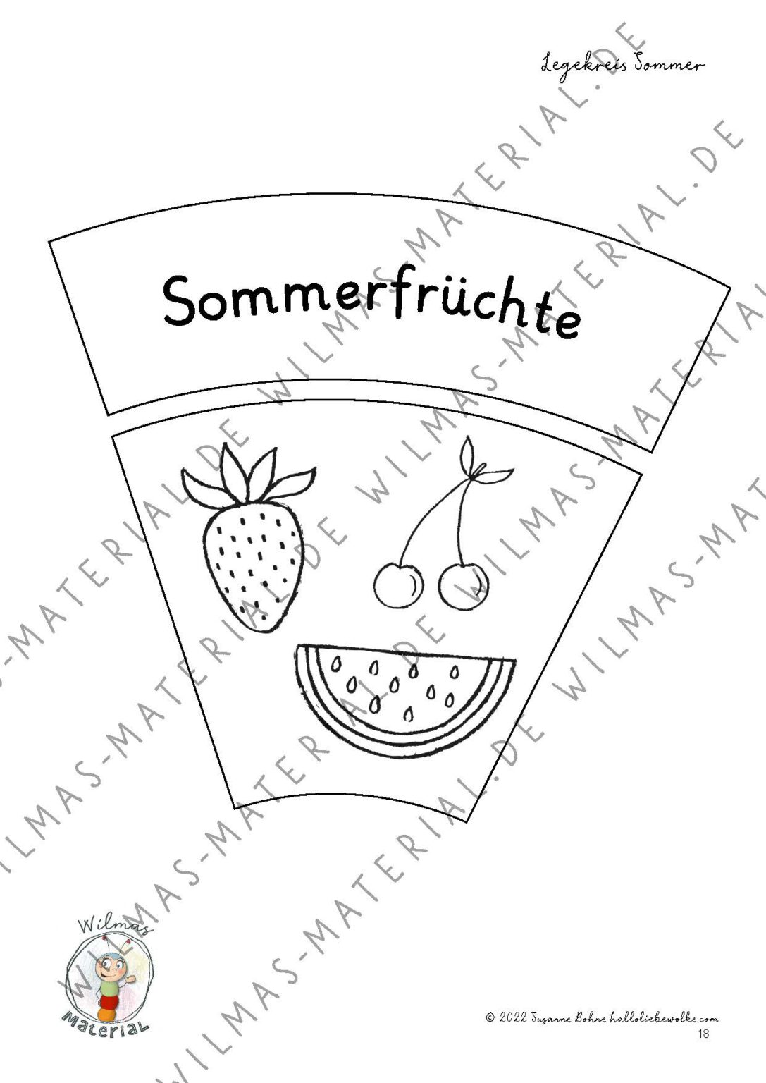 Legekreis Sommer - 22 süße Seiten - Legekreis Jahreszeiten