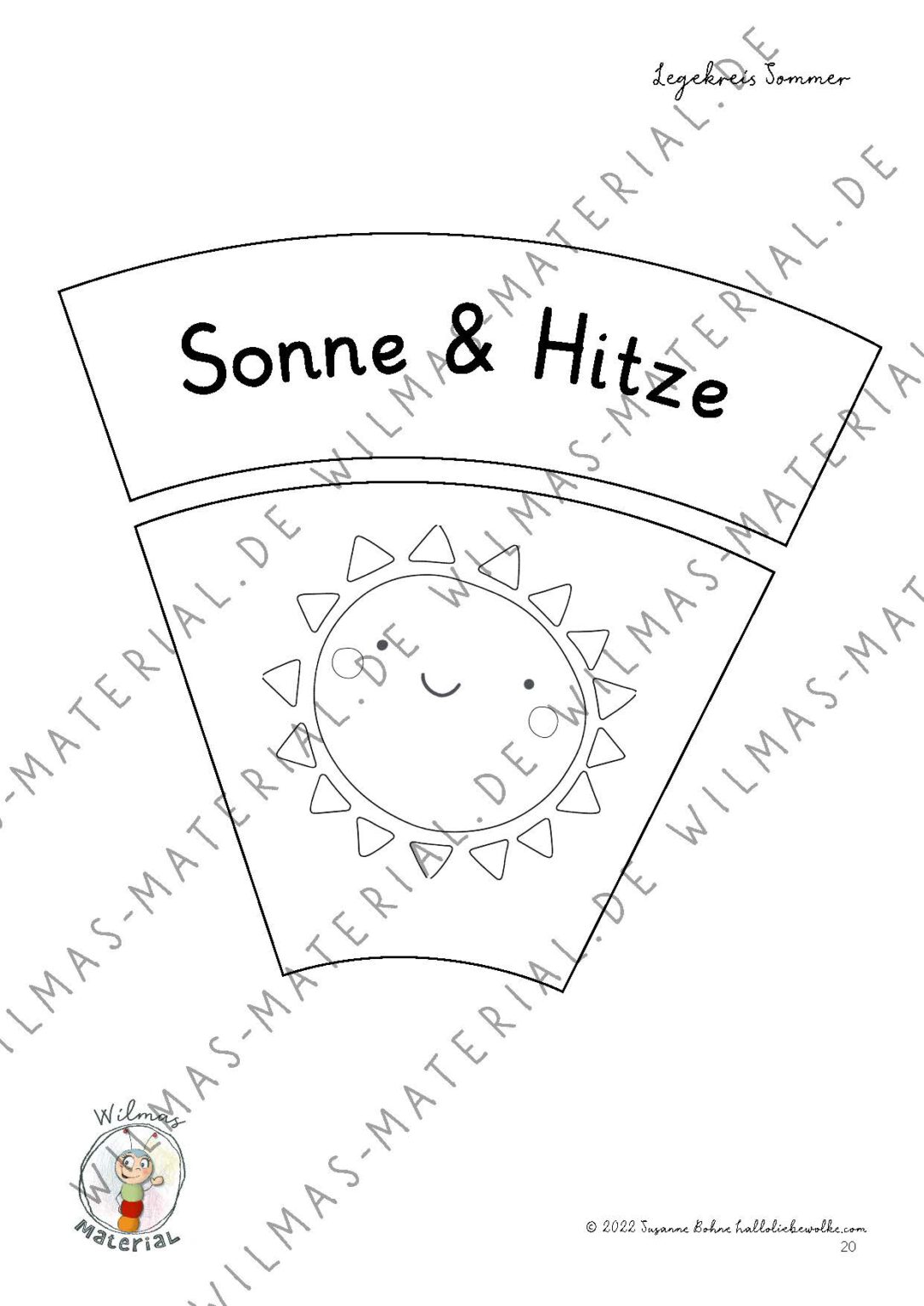 Legekreis Sommer - 22 süße Seiten - Legekreis Jahreszeiten