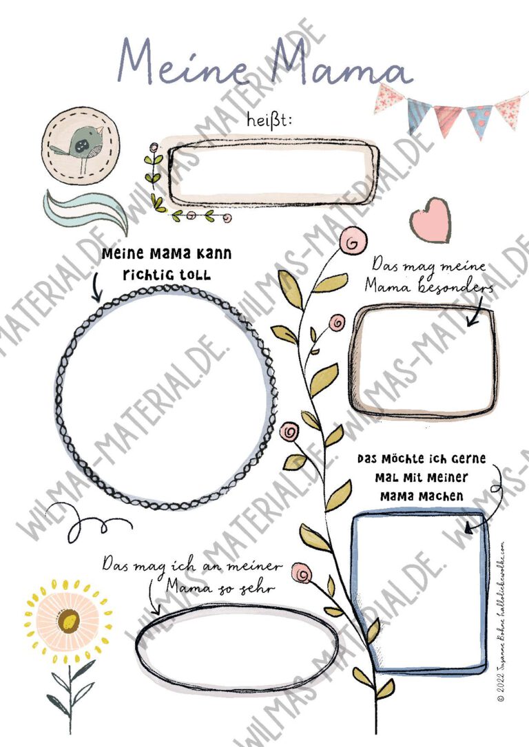 Portfolio Kindergarten MEINE FAMILIE 60 Seiten zum Ausdrucken PDF