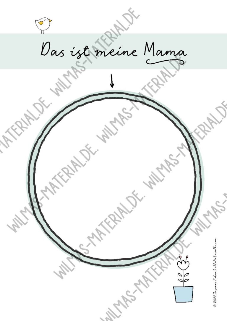 Portfolio Kindergarten MEINE FAMILIE 60 Seiten zum Ausdrucken PDF